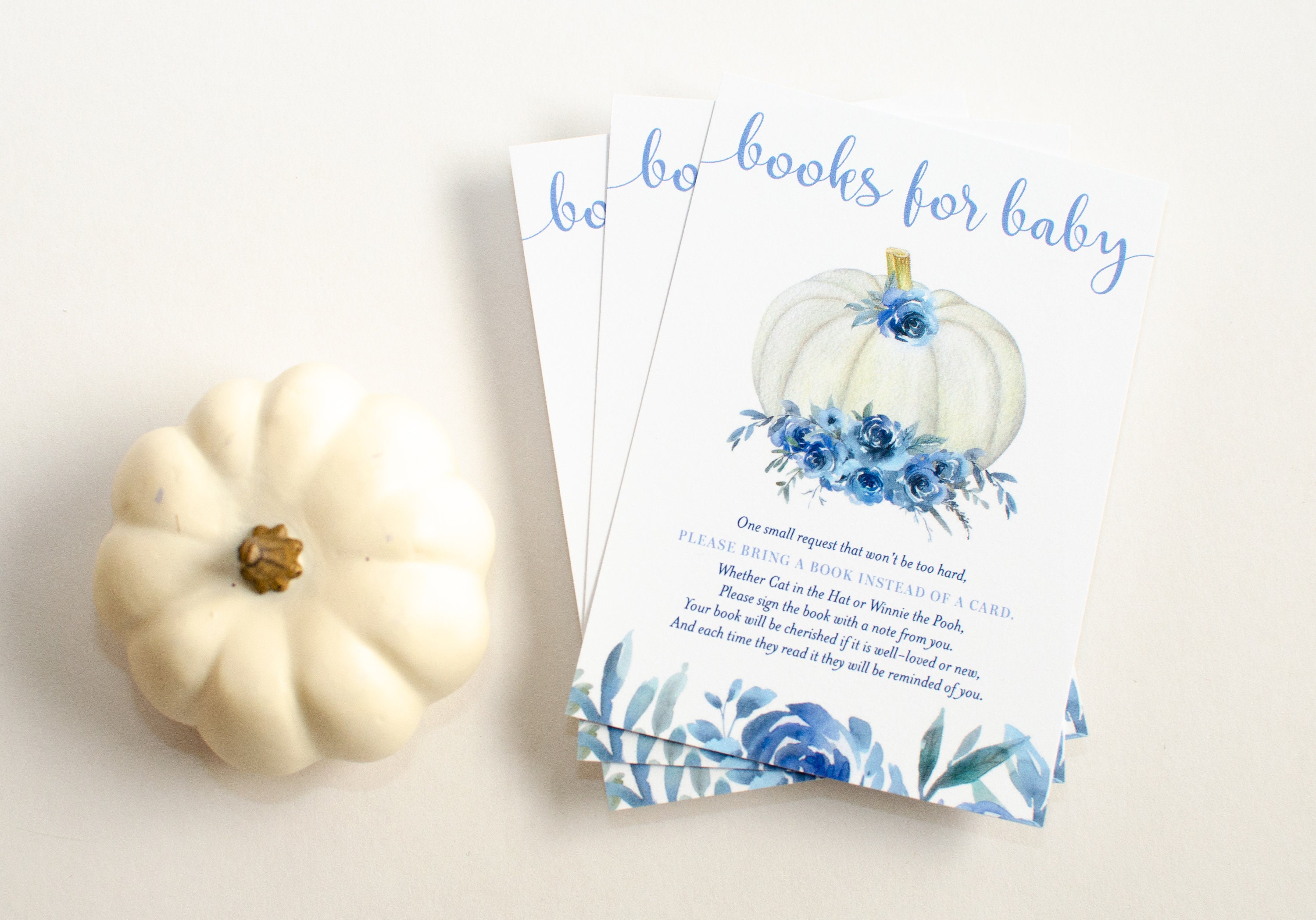 Blue Little Pumpkin Baby Shower Kit Fall Autumn Boy Invite | Etsy