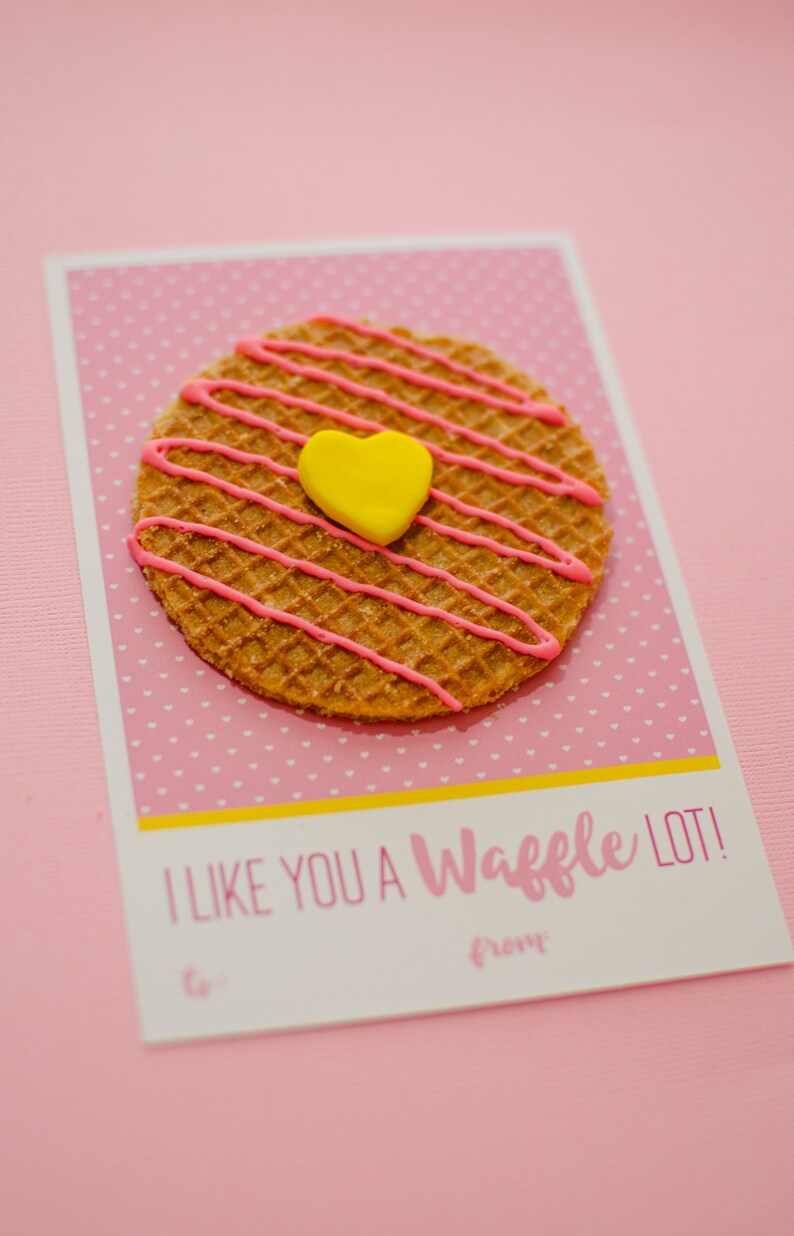 Valentine's Day Card Valentine's Day Waffle Card - Etsy
