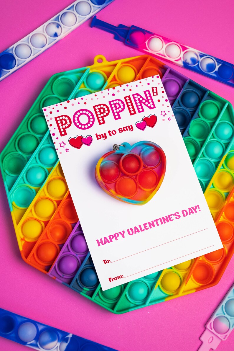 Kid's Valentine's Day Card Valentine's Day Pop-it - Etsy