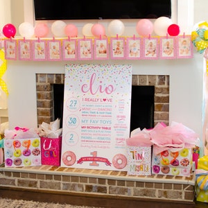 Donut 1st Birthday Sign, Donut First Birthday Poster, Donut First ...