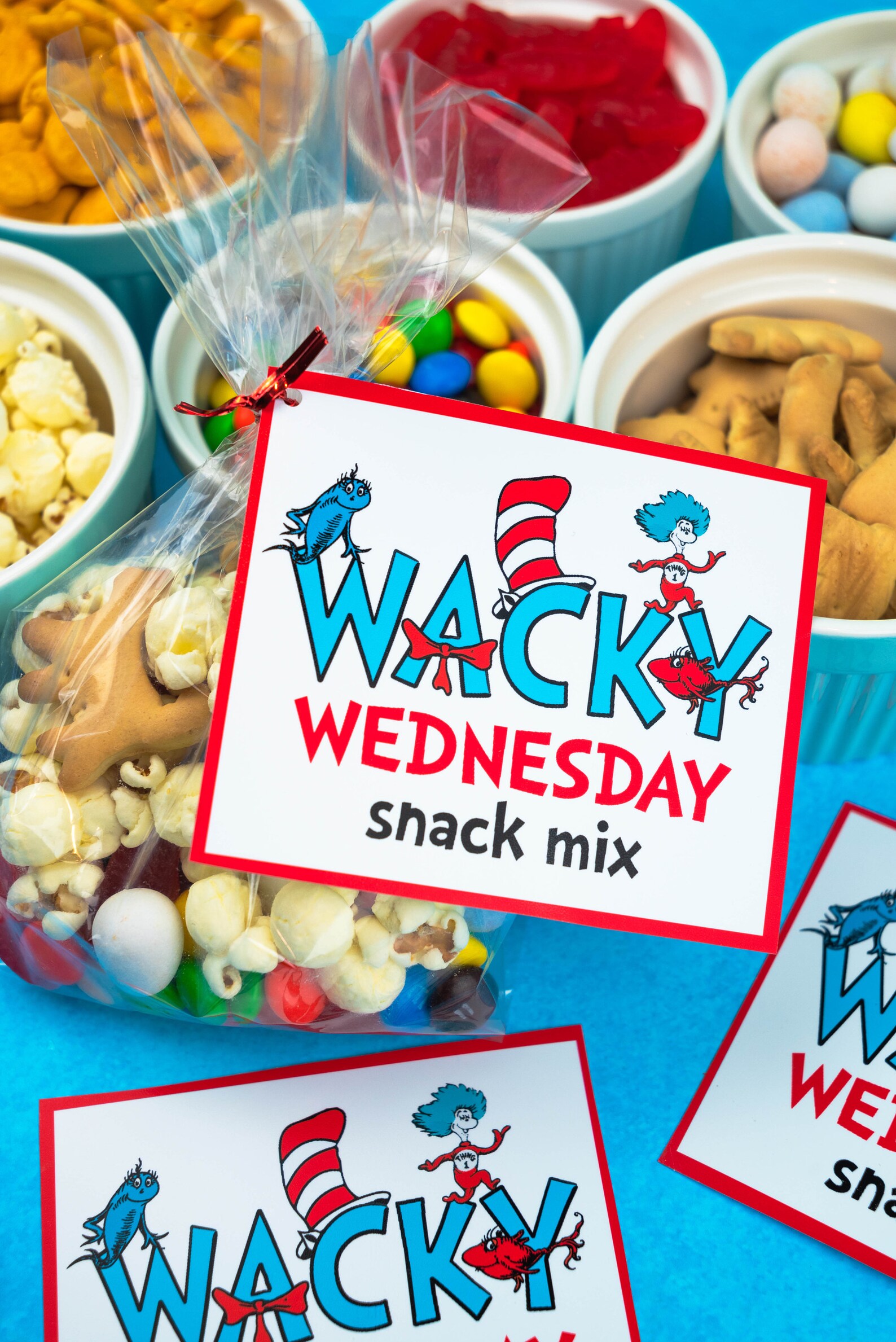Dr. Seuss Treat Bag Card, Dr. Seuss Printable, Wacky Wednesday, Dr ...