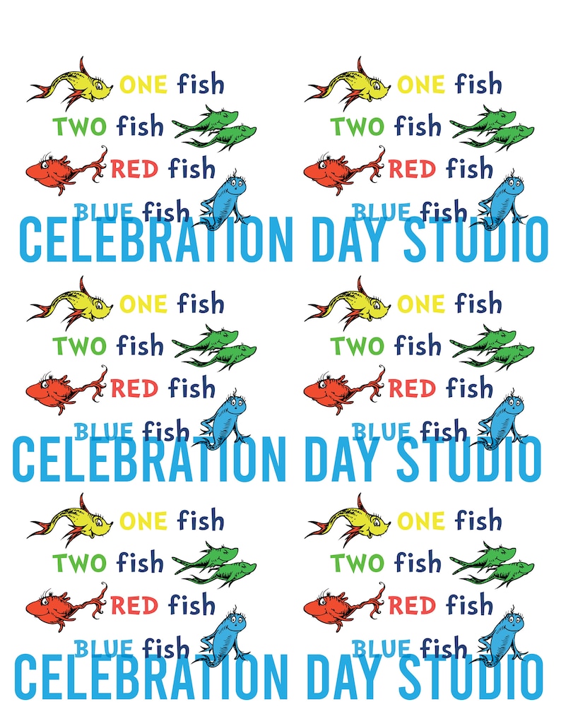 READ ACROSS AMERICA, Dr. Seuss Tags, Dr. Seuss Printable, One Fish Two ...