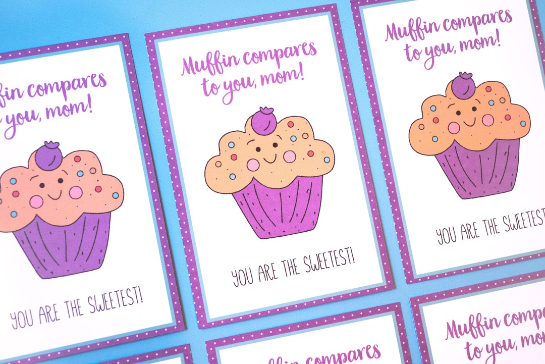 Mother's Day Card, Mother's Day Muffin Card, Mother's Day Digital ...