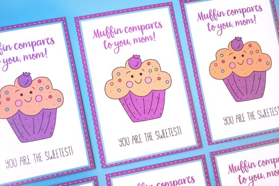 Mother's Day Card Mother's Day Muffin Card - Etsy