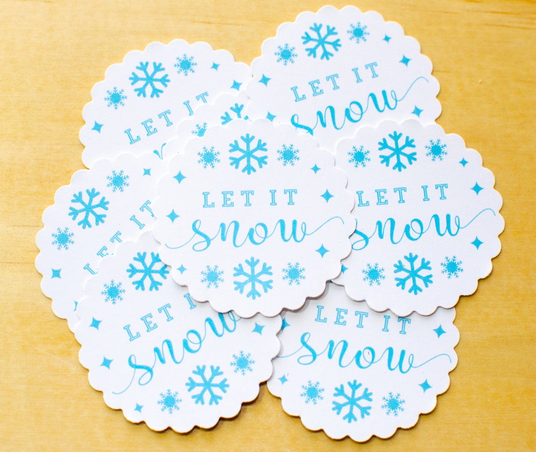 Let It Snow Printable Tag, Christmas Cookie Tag, Christmas Gift Tag ...