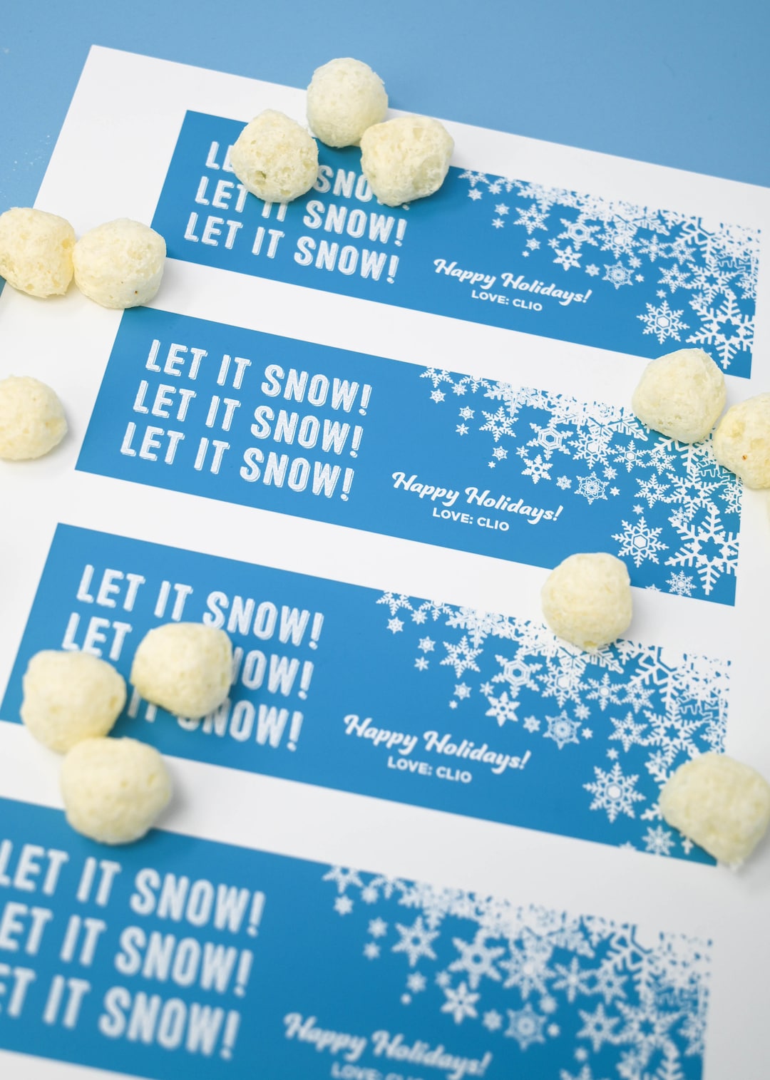 Happy Holiday Printable Tag, Let It Snow Christmas Tag, Christmas Gift ...
