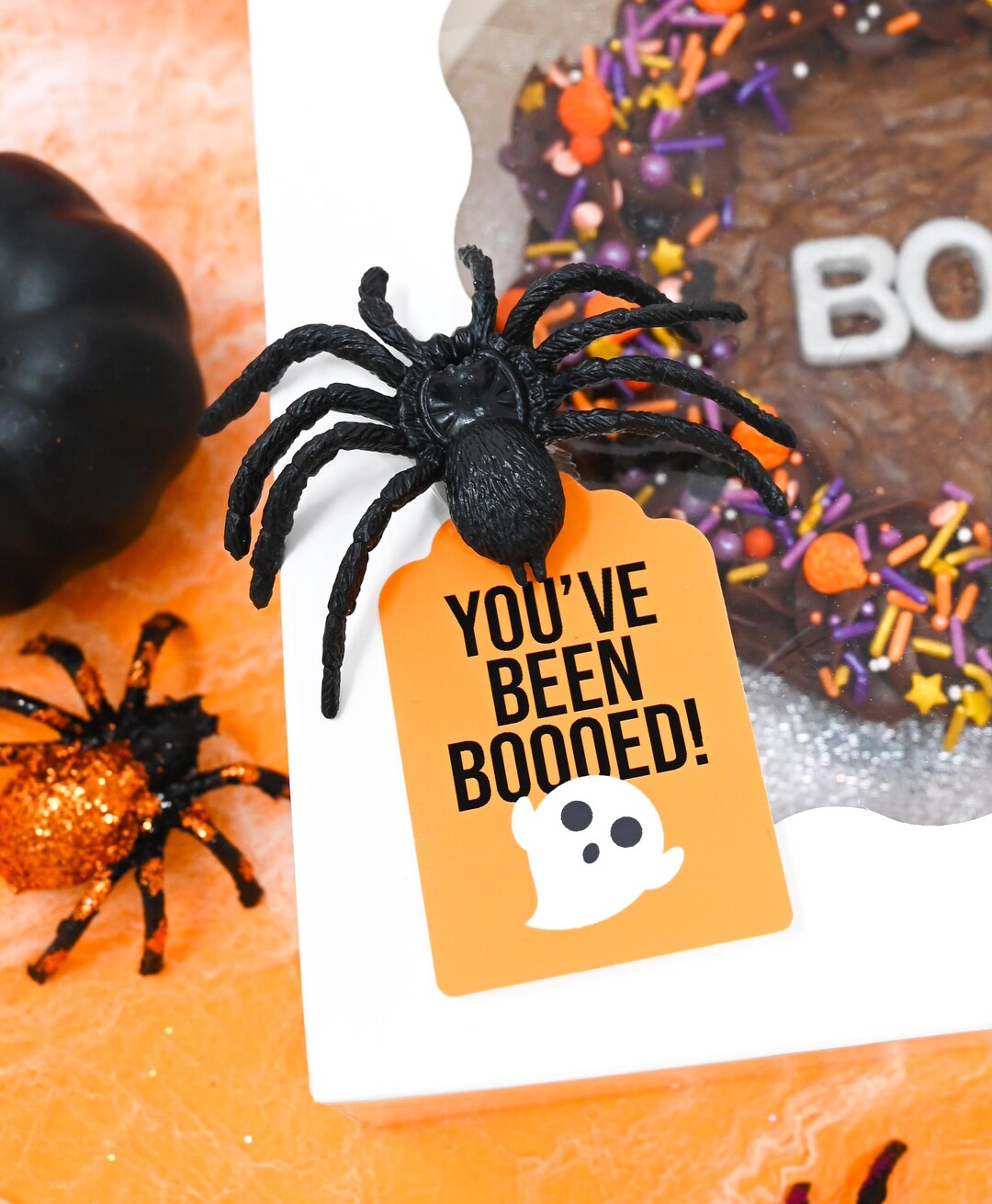 PRINTED You've Been Booed Printable Tag, Halloween Tag, Ghost Gift Tag ...