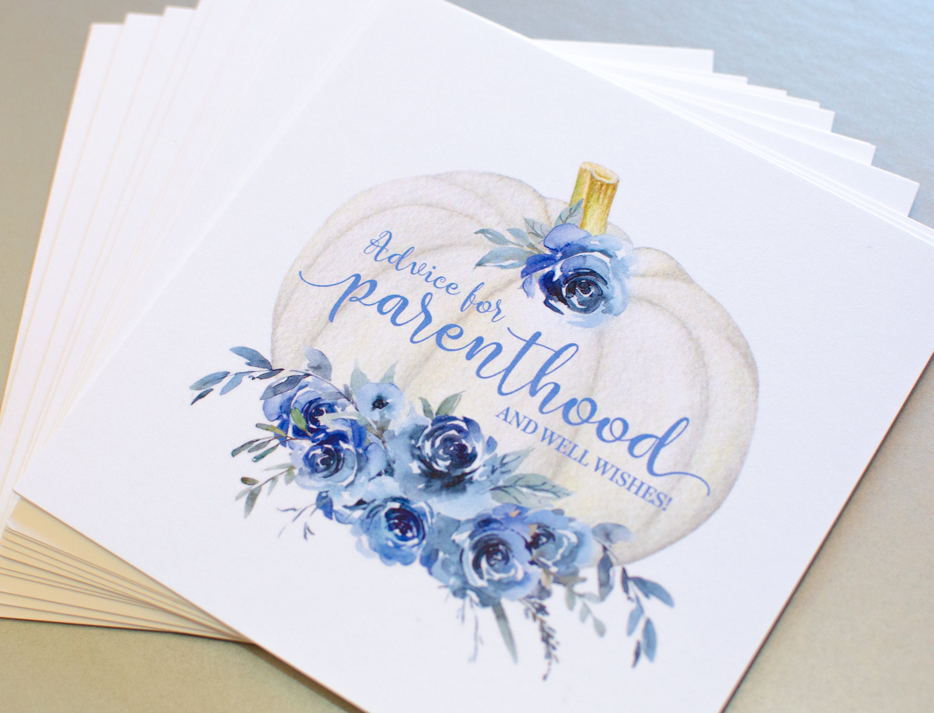 Blue Little Pumpkin Baby Shower Kit Fall Autumn Boy Invite | Etsy