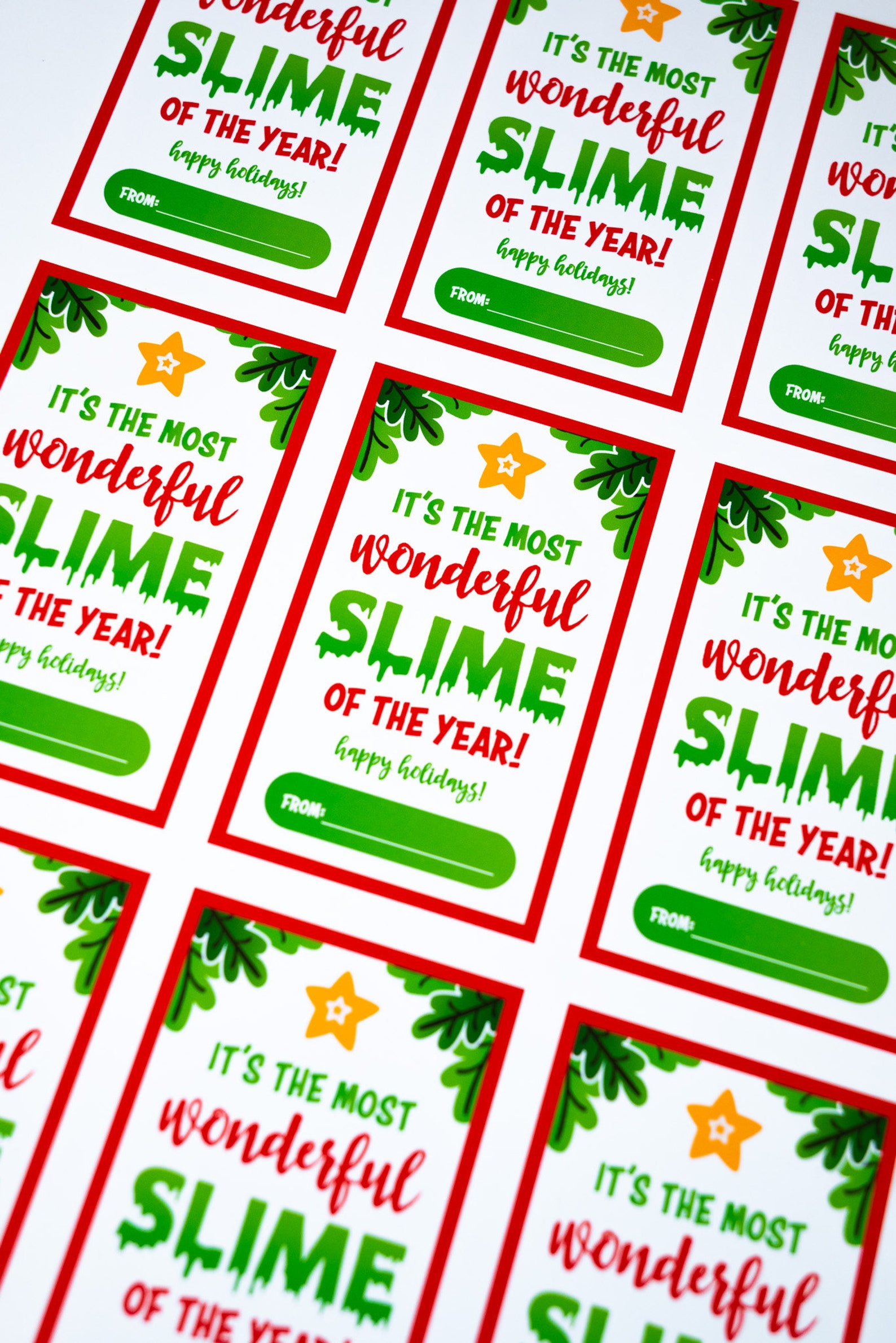 Slime Christmas Printable Tag, Slime Holiday Tag, It's the Most ...