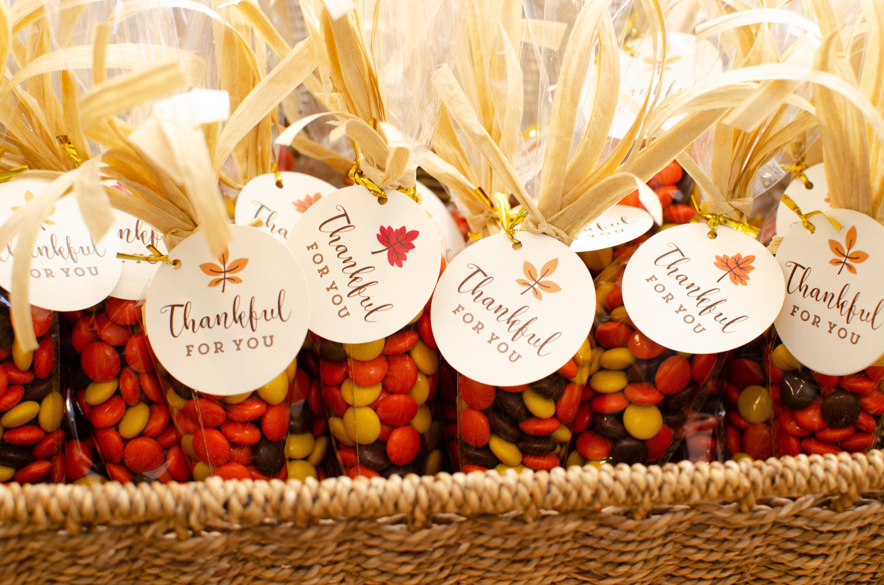 Thankful for You Tags, Leaf Tags, Thanksgiving Favor Tags, Thanksgiving ...