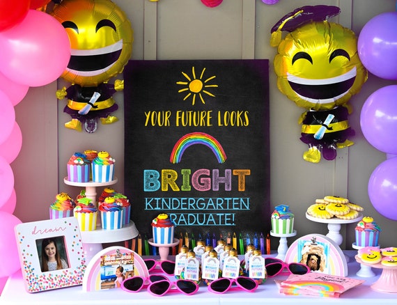 Kindergarten Graduation Sign Your Future is Bright Poster | Etsy