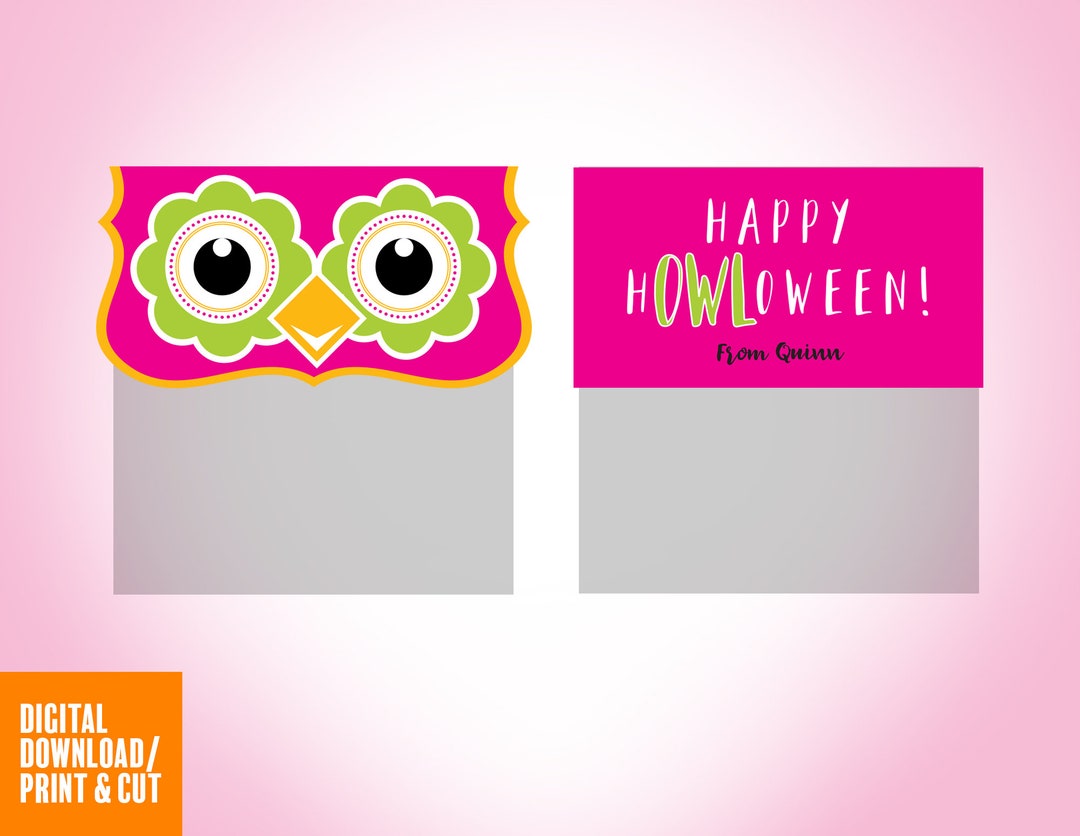 Owl Treat Bag Topper, Edit Yourself in CANVA, Owl Party, Halloween ...