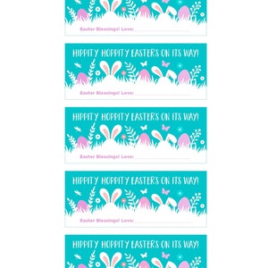 Easter Treat Bag Topper, Easter Printable, Hippity Hoppity, Cheddar ...