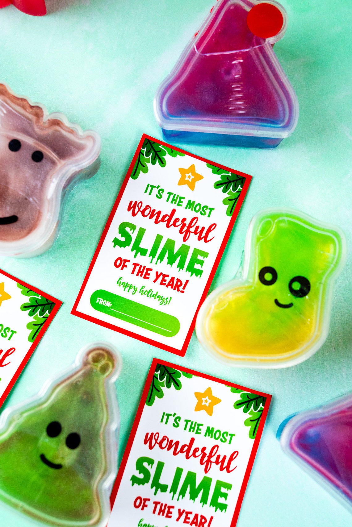 Slime Christmas Printable Tag, Slime Holiday Tag, It's the Most ...