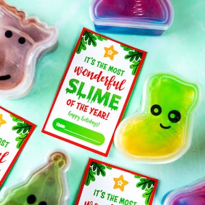 Slime Christmas Printable Tag, Slime Holiday Tag, It's the Most ...