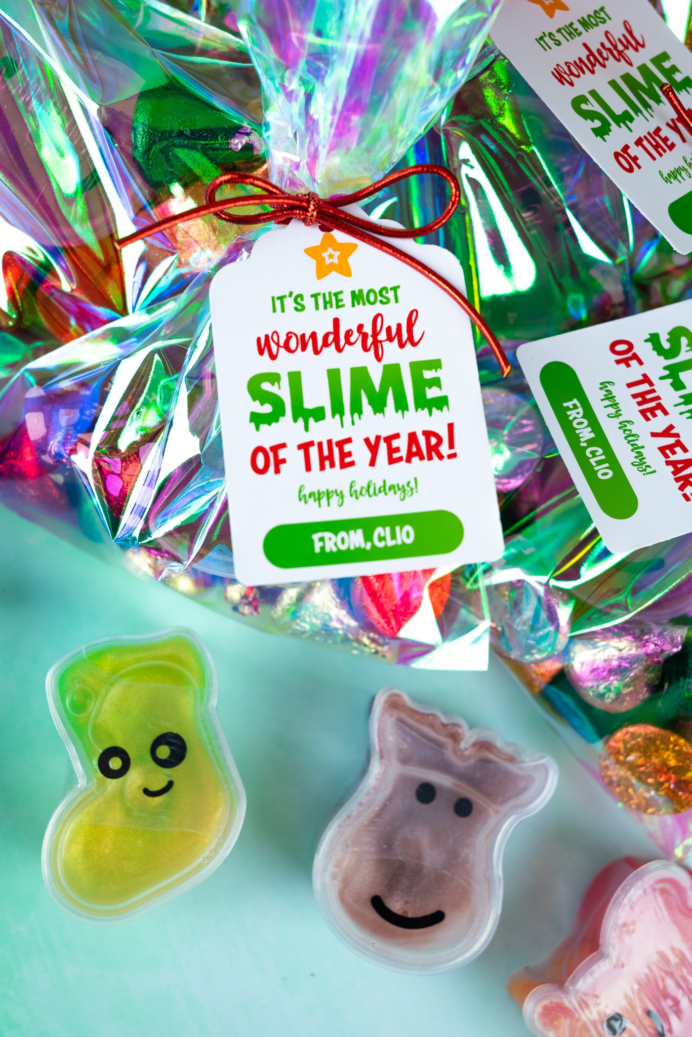 Slime Christmas Printable Tag Slime Holiday Tag It's the - Etsy