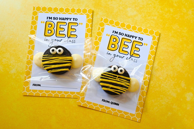 Back-to-school Treat Bag Card, Back-to-school Printable, Bee Cookie ...