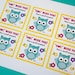 Owl Miss You, Summer Break Gift Tag Template, Teacher Student School ...