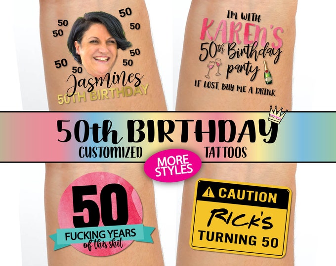 50th Birthday Tattoos, Fifty & Fabulous, 50 and Fabulous, 50th Birthday ...