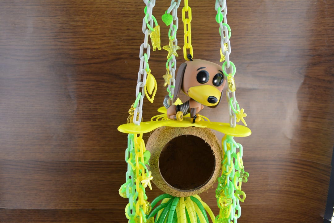 Slinky Dog Foraging Toy: Sugar Glider & Small Bird Enrichment - Etsy