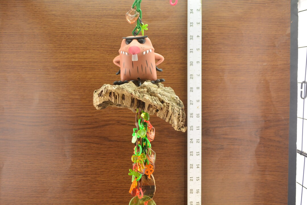 Angry Beavers Daggett on Cork, Sugar Glider Toys, Bird Toy, #782, Mini ...