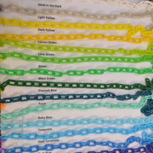 20 Feet - High Quality 3mm Plastic Chain for Craft, DIY Bird Toys ...