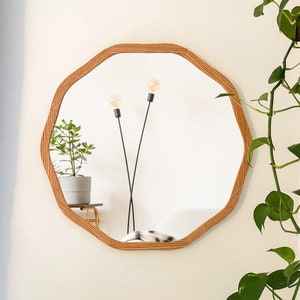 Large Round Irregular Mirror - Etsy