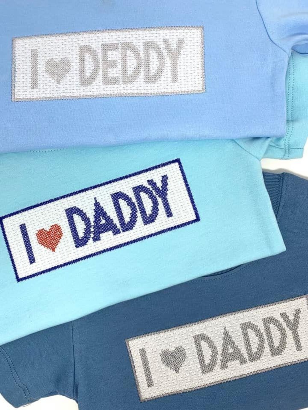 Boys Fathers Day Monogram Embroidered Shirt, I Love Dad Shirt, I Love ...