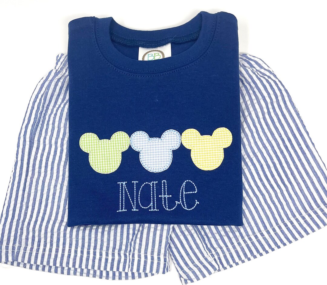 Mouse Trio Appliqué Shirt - Etsy