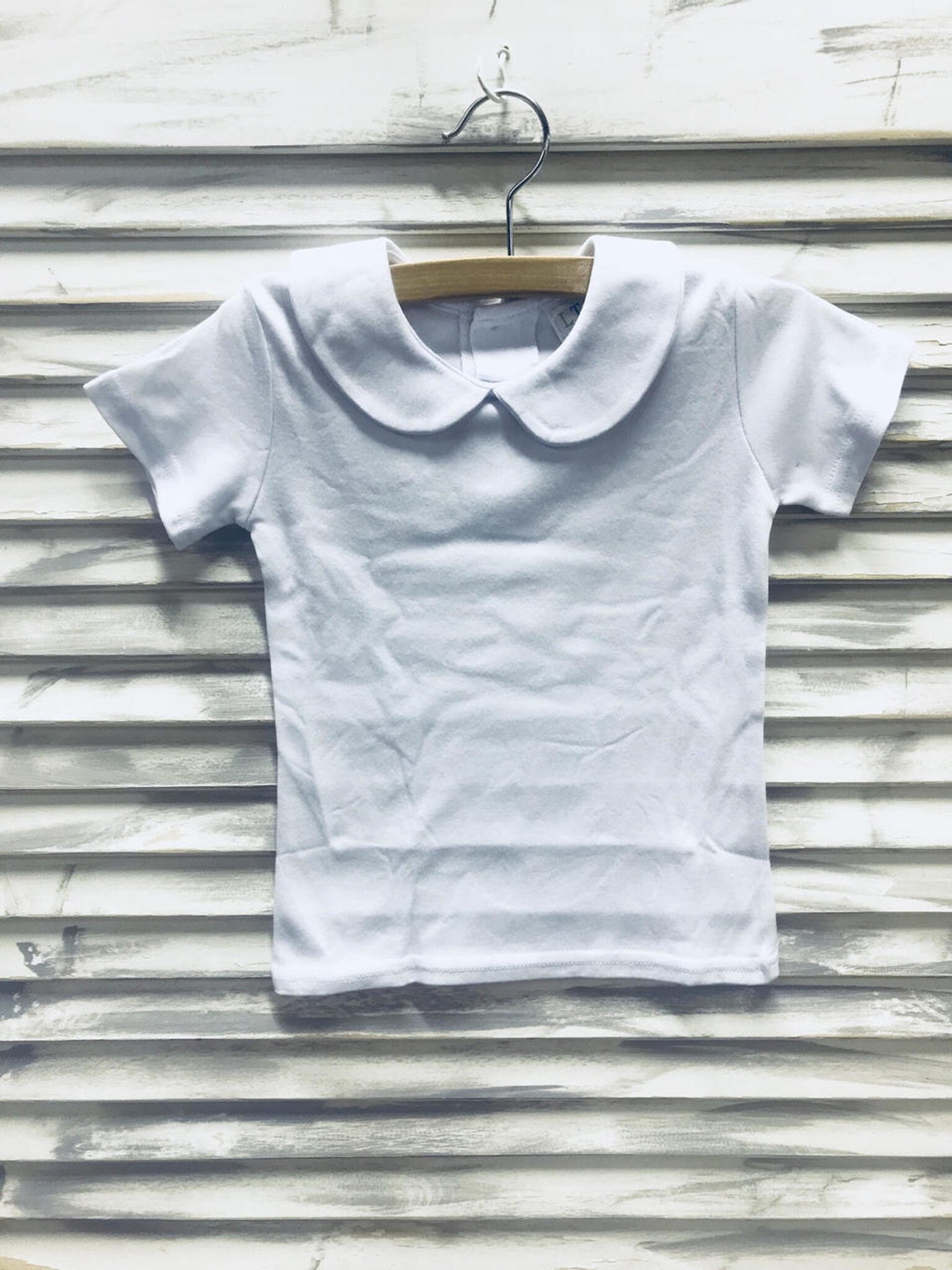 Embroidered Peter Pan Collared Shirt - Etsy