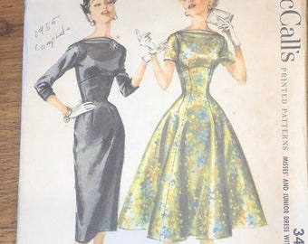 1955 Dress Pattern | Etsy