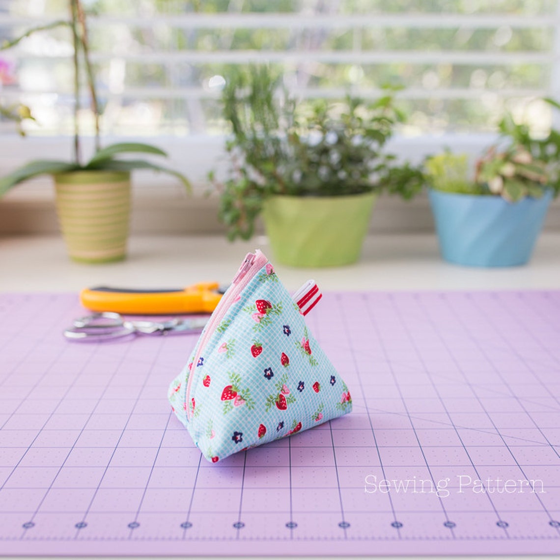 Pyramid Pouch Sewing PATTERN Zipper Bag Pattern Coin Purse | Etsy Canada