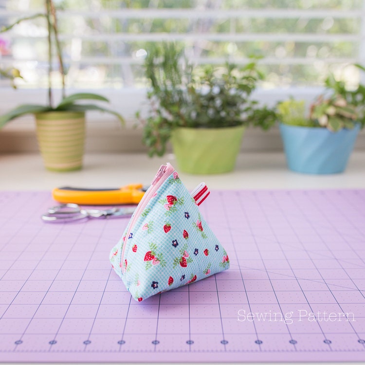 Pyramid Pouch Sewing PATTERN Zipper Bag Pattern Coin Purse | Etsy Canada