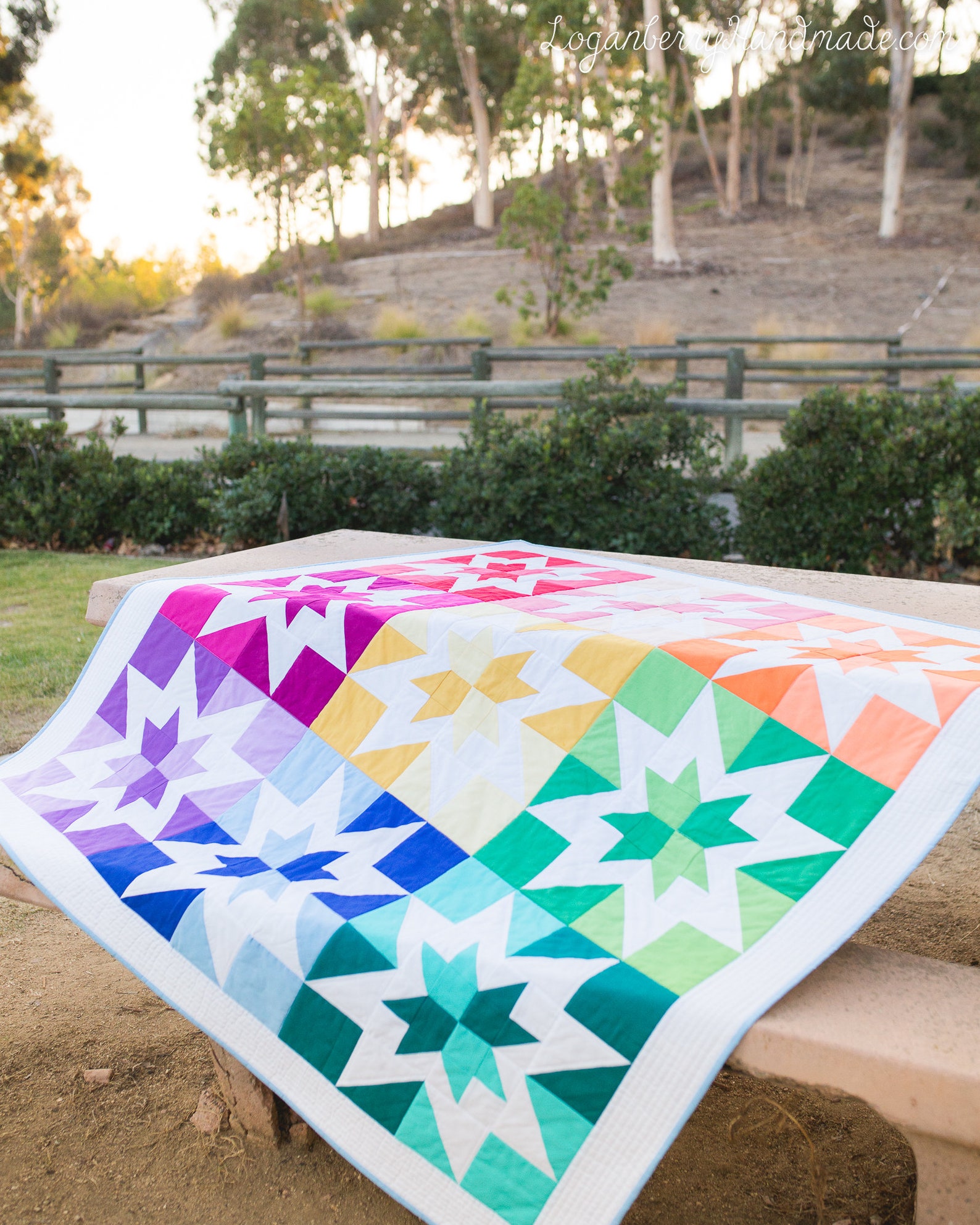 Rainbow Quilt Pattern PDF - Etsy
