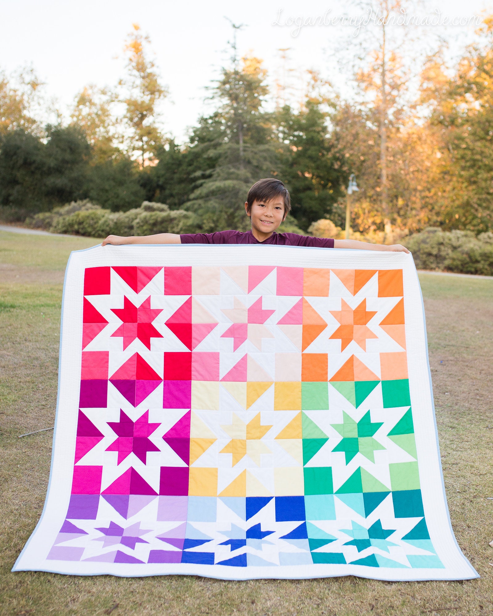 Rainbow Quilt Pattern PDF - Etsy
