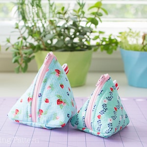 Pyramid Pouch Sewing PATTERN, Zipper Bag Pattern, Coin Purse Pattern ...