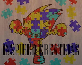Autism Sonic Png - Etsy