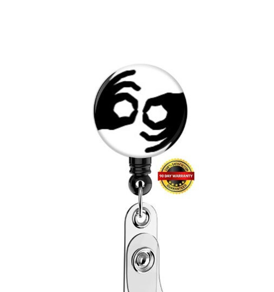 Sign Language Interpreter Badge Reel Identification Holder Magnet ...