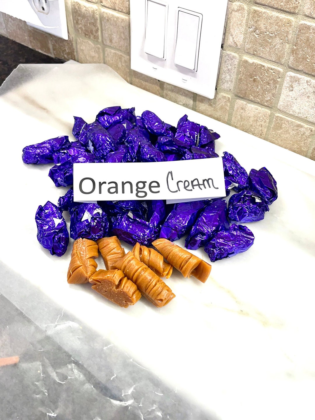 Orange Old Fashioned Cream Candy Hand Pulled Holiday Treat Unique Gift ...