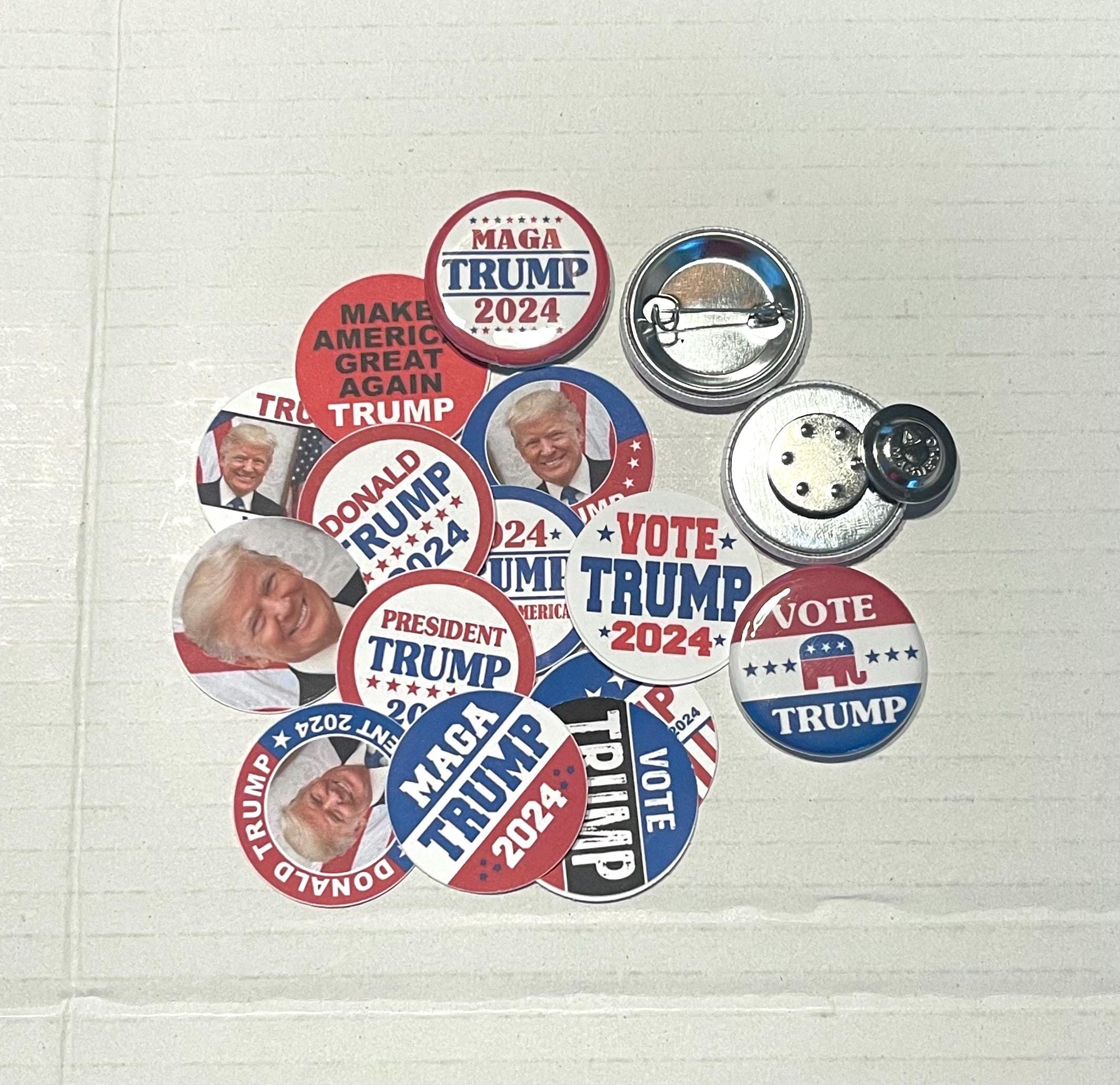 Donald Trump for President 2024 Pins Buttons Magnetic No Hole or Pin ...