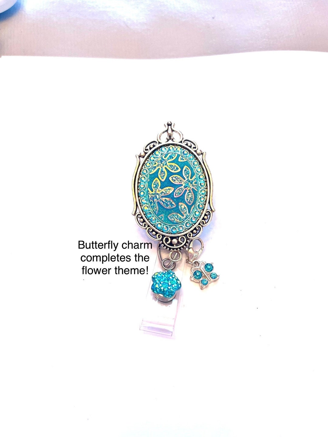 Only 1 Left Gorgeous Effervescent Badge Reel Summer Flower Themed ...