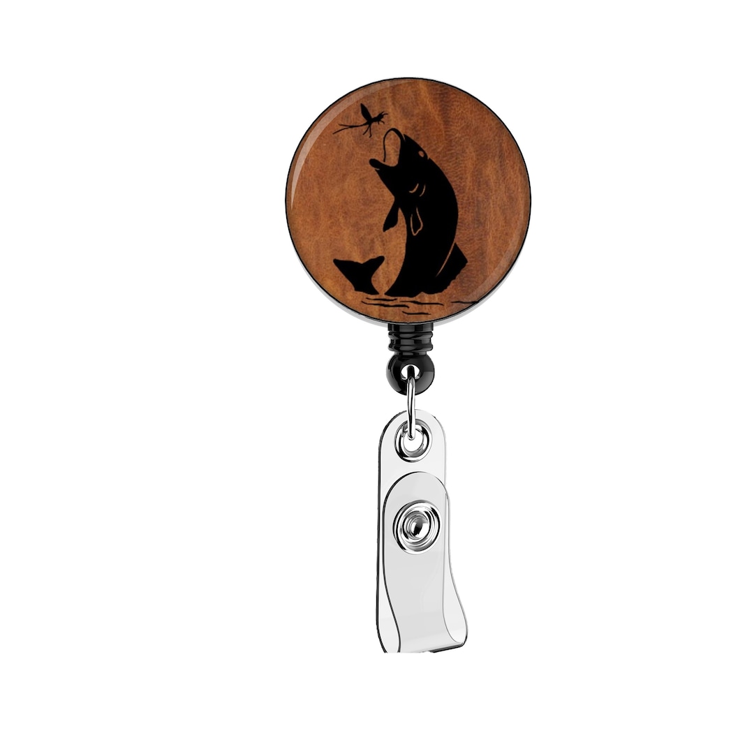Unique Male Fishing Retractable Badge Reel Gift Idea Magnetic Option ...