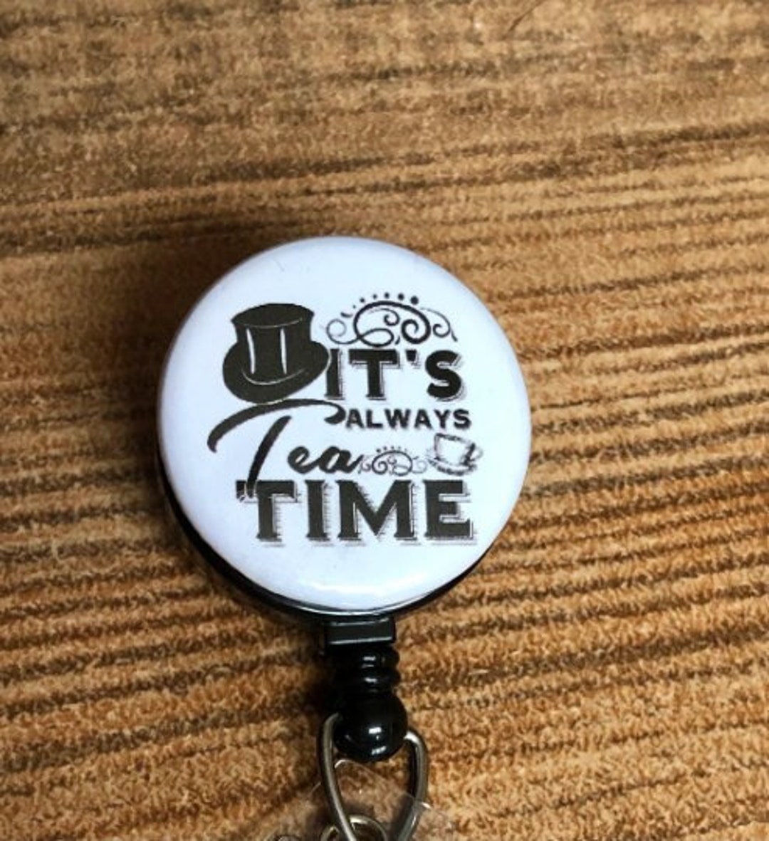 Alice Wonderland Badge Reel Gump Designs Funny Unique Coworker Gift ...