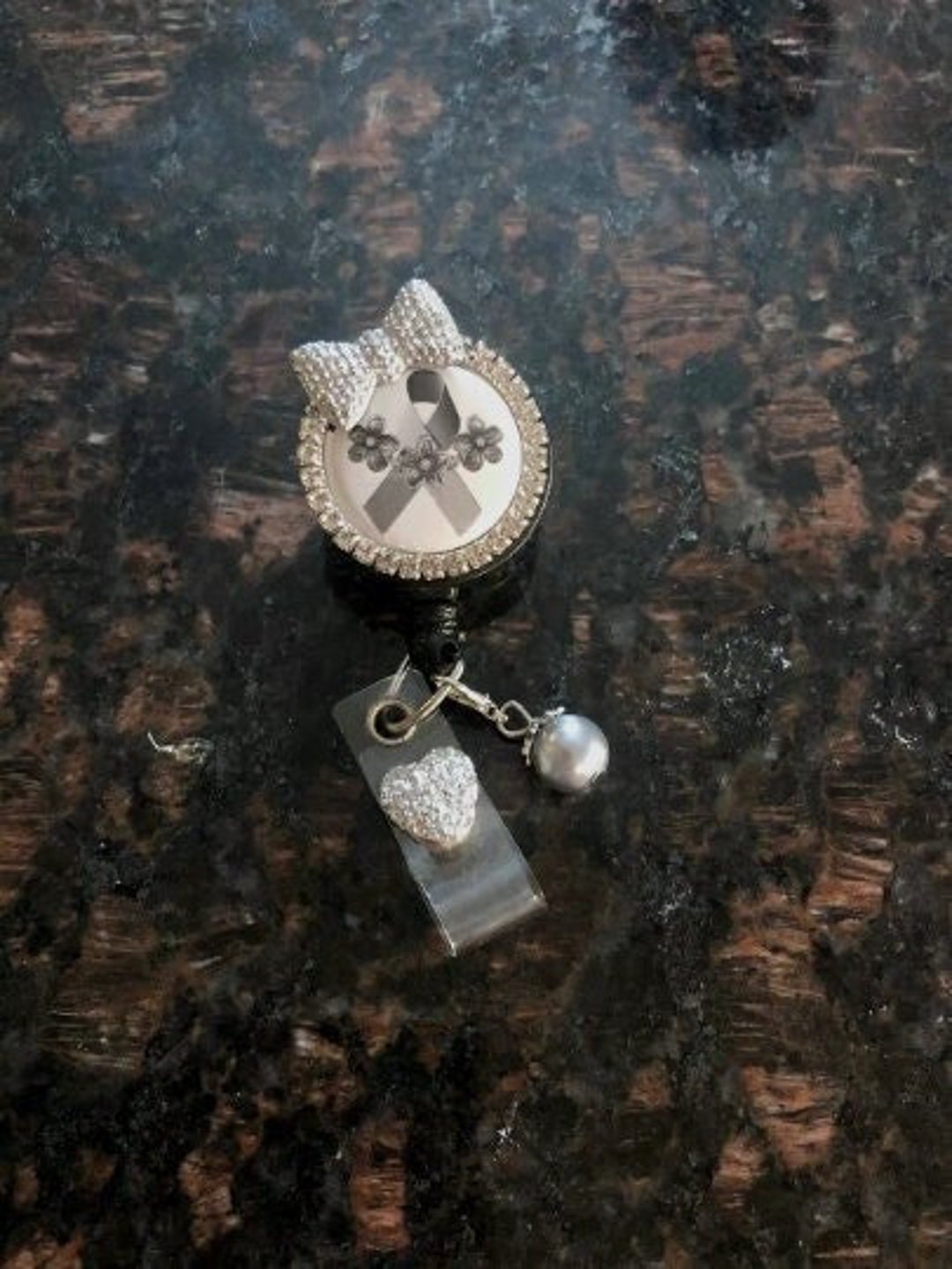 Brain Cancer Badge Reel, Nursing Awareness RN Ribbon Gyn Oncology ...