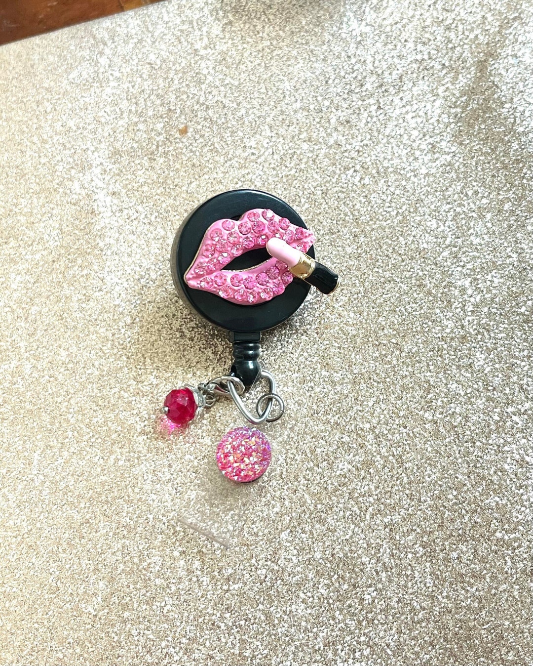 Bling Lips Badge Reel Nurse Retractable Lanyard Id Tag Holder Unique ...