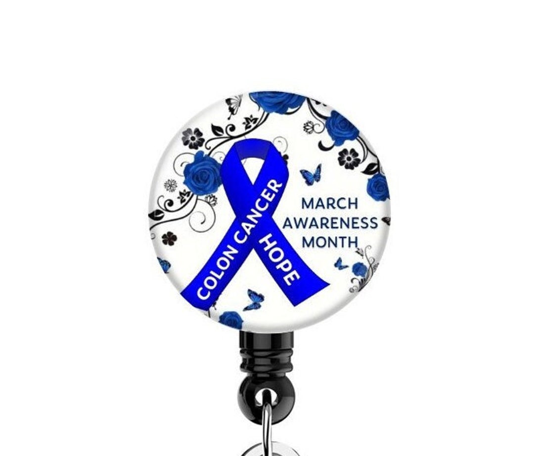Colon Cancer Awareness Survivor Oncology Nurse Unit Hospital Badge Name ...