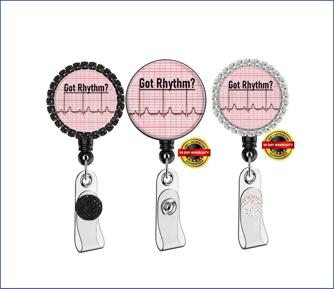 Got Rhythm Badge Reel,funny EKG Cute Cardiac Doctor Etsy Lab Medical ...