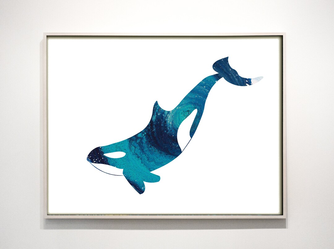 Killer Whale Paper Print, Orca Print, Whale Print, Sea Animals Art ...