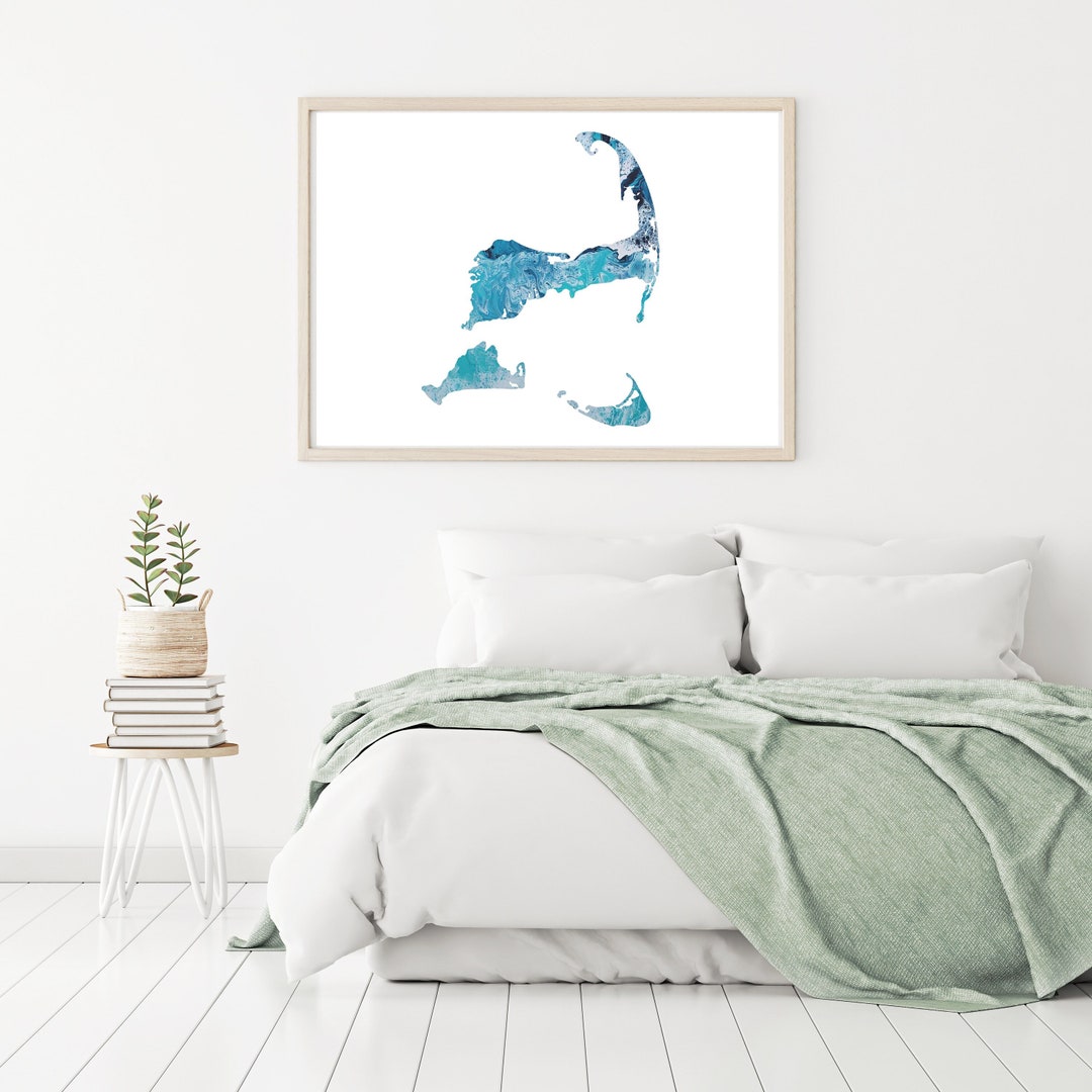 Cape Cod and Islands Paper Print, Cape Cod Wall Art, Map of Cape Cod ...