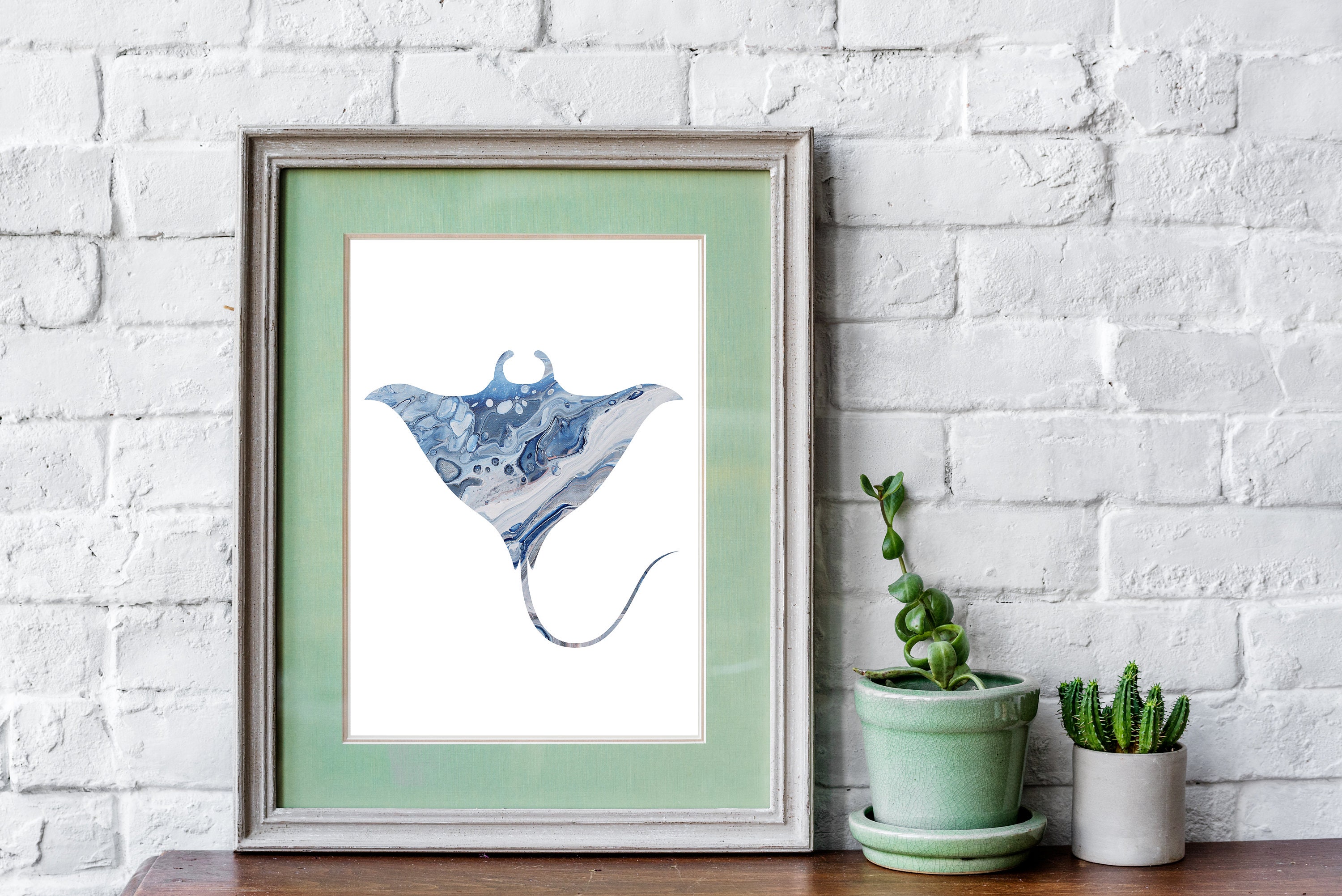 Stingray Art Print, Stingray Print, Sea Animals Art, Stingray Poster ...